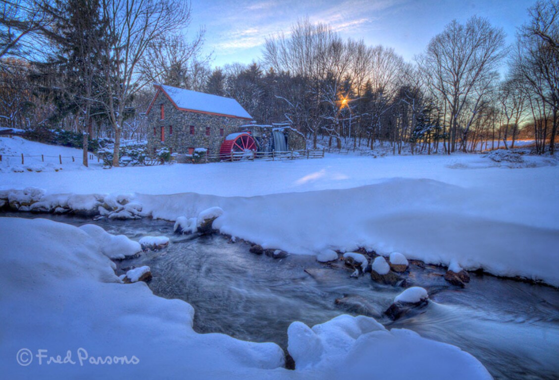 Grist Mill in Winter | Focal World